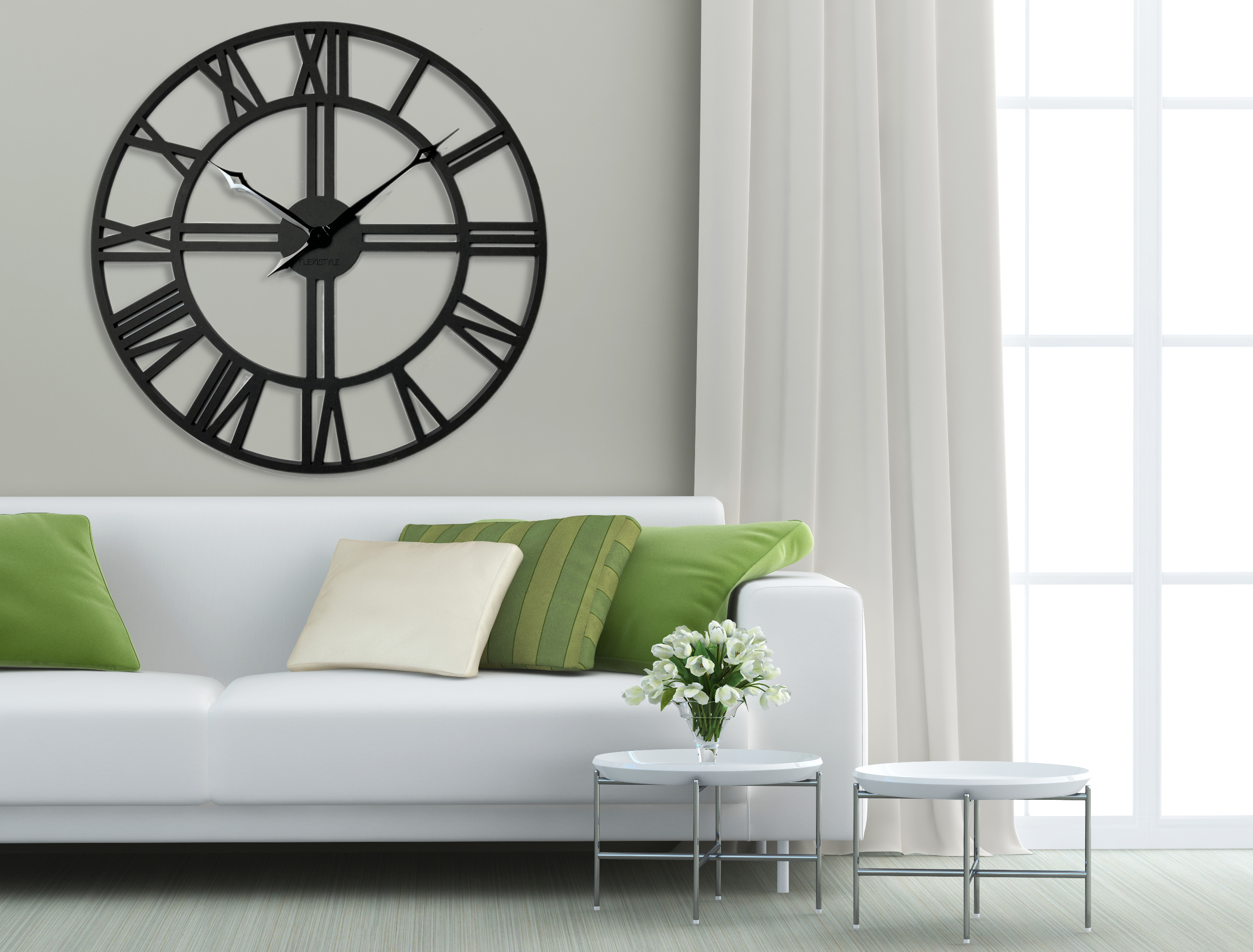 Oversized wall clock LOFT 80cm (32in) flexistyle