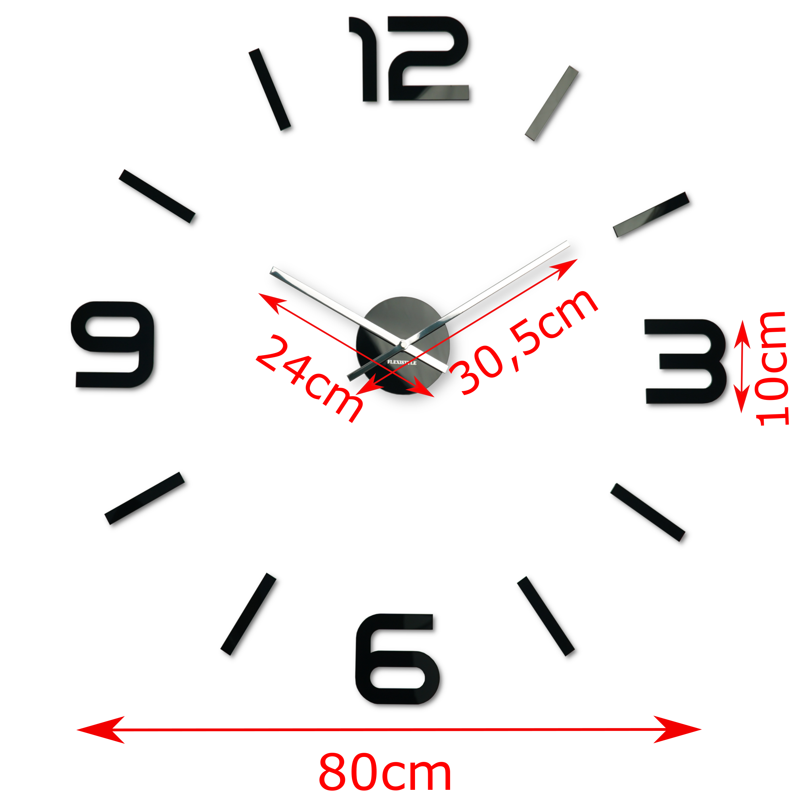 Wall clock DIY Admirable 80cm flexistyle